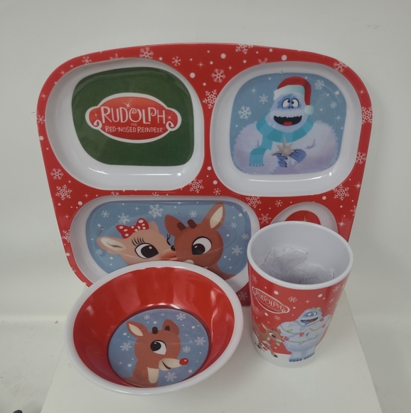 Rudolph | Holiday | Rudolph The Red Nosed Reindeer Divided Plate Cup ...